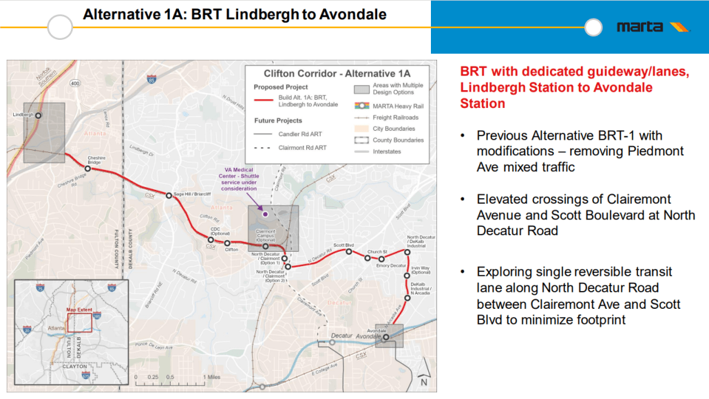 MARTA narrows Clifton Corridor alternatives to two bus options, one ...