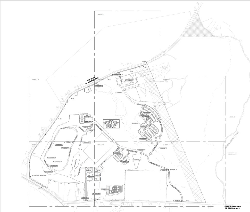 Training center maps suggest outside property used to meet green space ...
