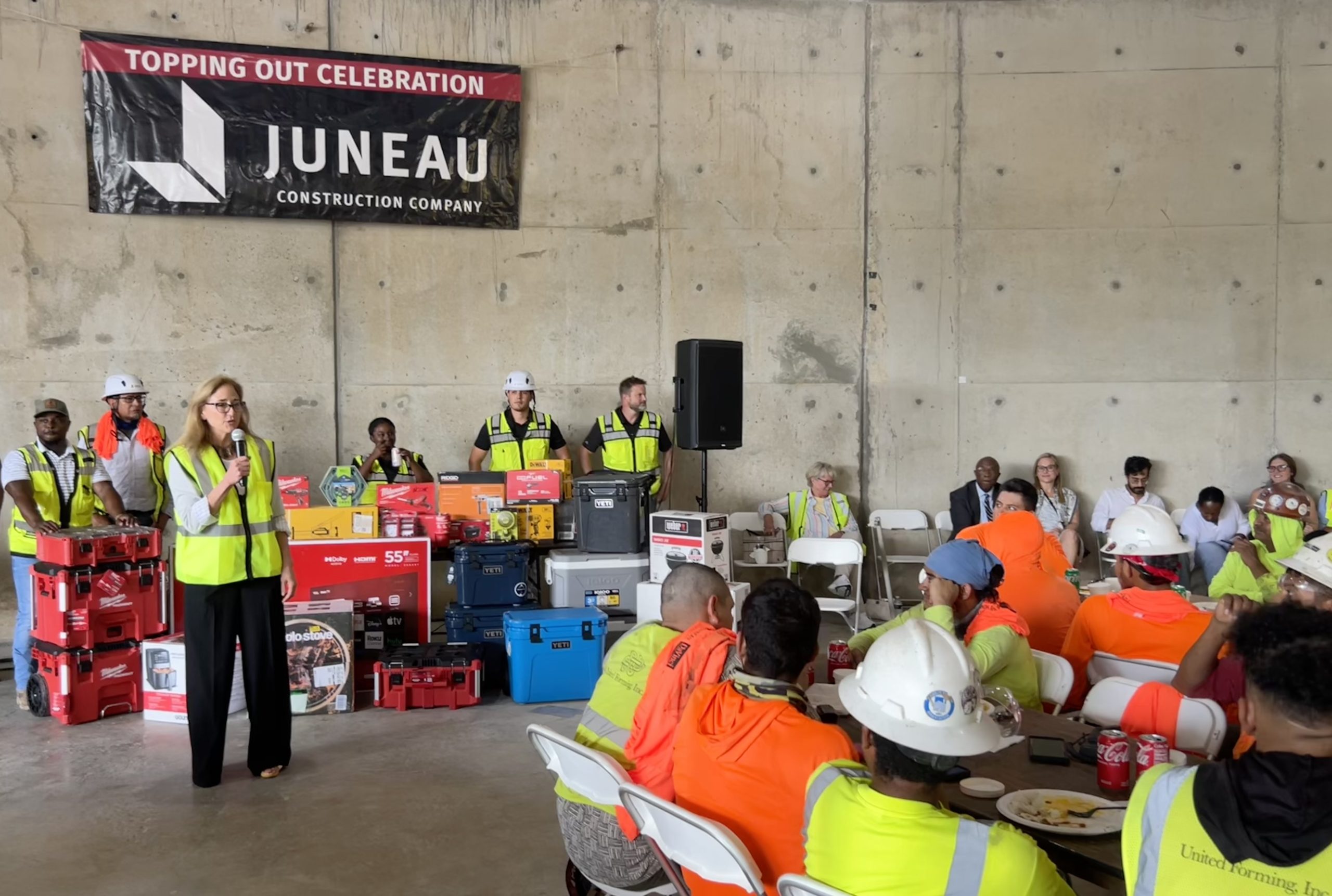 Civil Rights Center holds ‘topping out’ event for its expansion ...