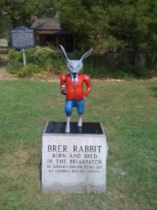 Brer Rabbit statue restored, back on his perch at Uncle Remus Museum in ...